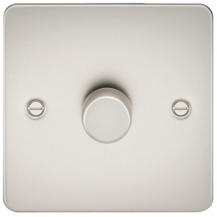 Knightsbridge 1G 2-way 10-200W (5-150W LED) Trailing Edge Dimmer - Pearl | Wayfair.co.uk